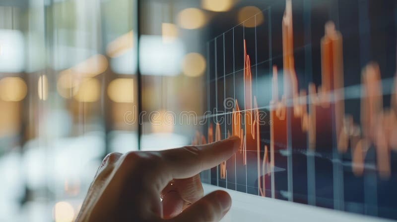 Businessman S Hand Sketches Sales Growth Chart on Virtual Display for ...