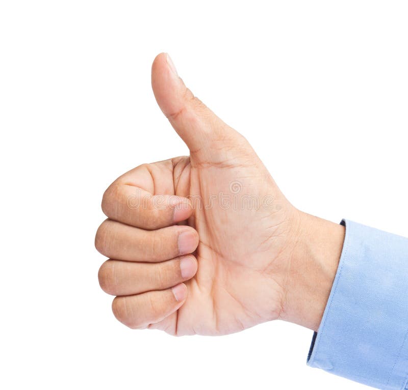 Businessman S Hand with Thumb Stock Image - Image of excellent, sign ...
