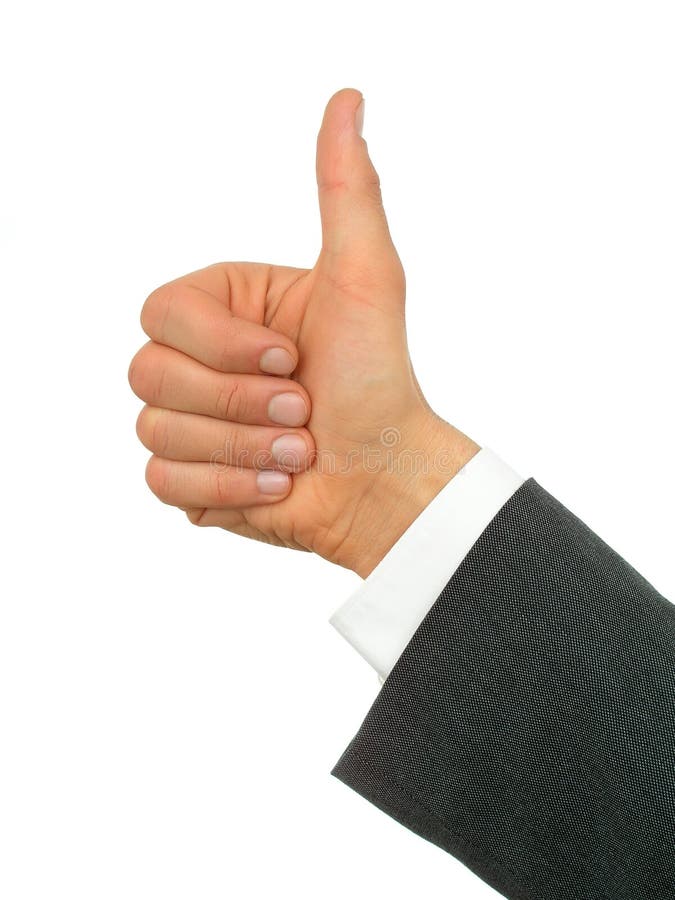 Thumbs Up Isolated stock photo. Image of hand, approval - 11344612
