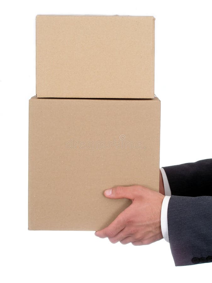 Businessman S Hands Holding Packages Stock Image - Image of body, male ...