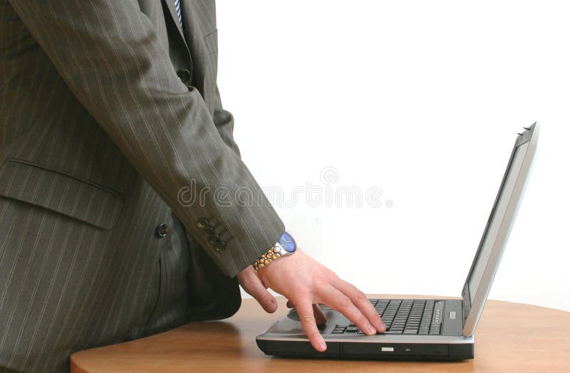 Businessman S Hands on Laptop Stock Image - Image of competitive ...