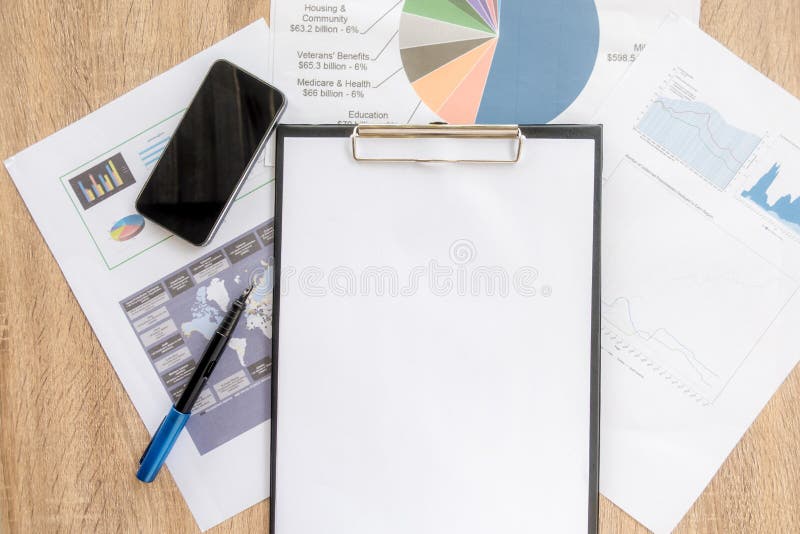 Businessman`s Tidy Desktop and Work Tools with Paperwork, Computer ...