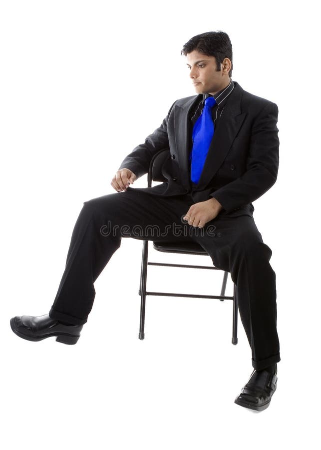 Businessman in Leather Chair Stock Photo - Image of model, seated: 34117208