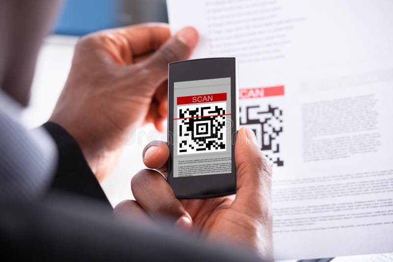 Scanning QR code stock photo. Image of equipment, identification - 22606662