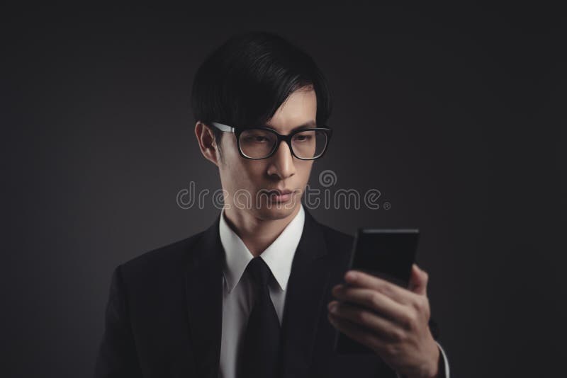 Asian Man Scanning Face Facial Recognition System Stock Photos - Free ...