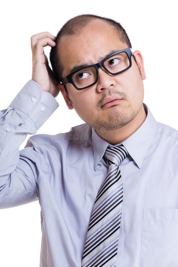 Businessman Scratching Head Stock Image - Image of employee, adult ...