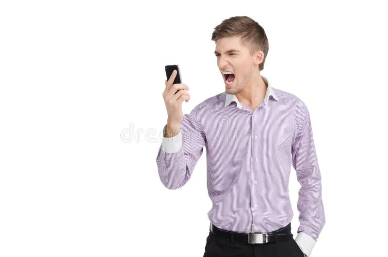 Businessman screaming stock image. Image of frustration - 31959023