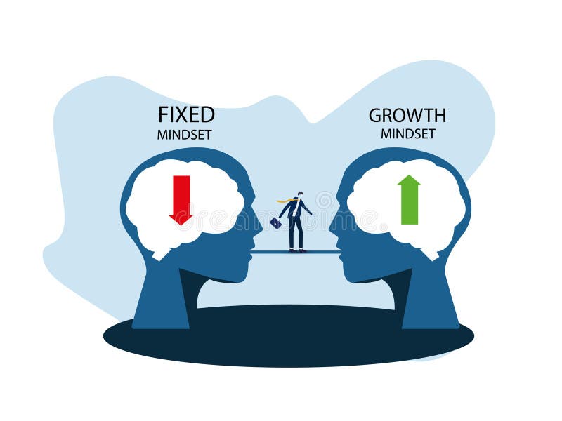 Businessman Search or Discovery between Think Growth Mindset People and ...