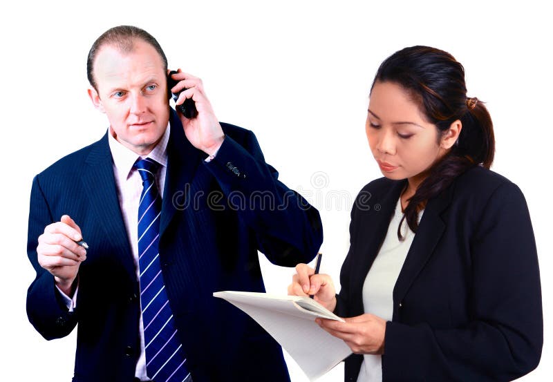 Businessman with Secretary. Stock Image - Image of lady, lifestyle: 2147535