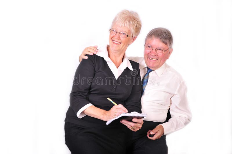 Businessman and Secretary Taking Notes Stock Photo - Image of ...