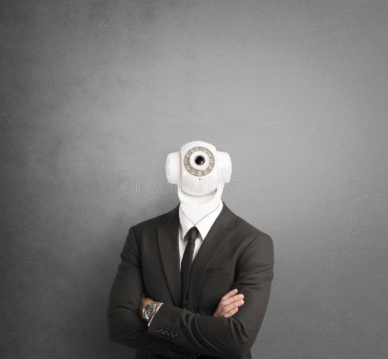 Businessman with Security Camera Stock Image - Image of modern, privacy ...
