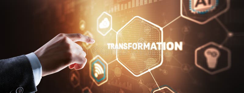 Businessman Selecting Transformation. Background for Presentations ...