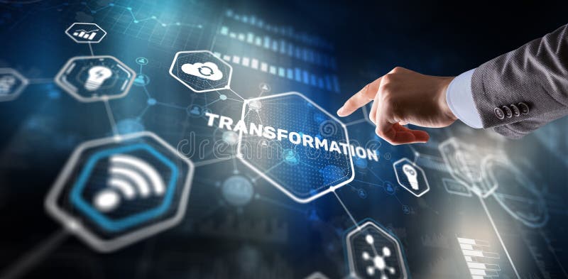 Businessman Selecting Transformation. Background for Presentations ...