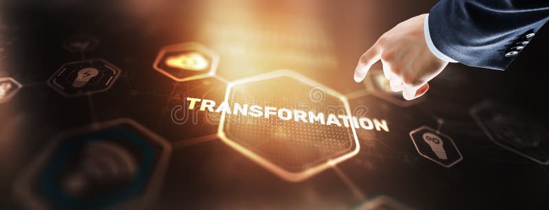 Businessman Selecting Transformation. Background for Presentations ...