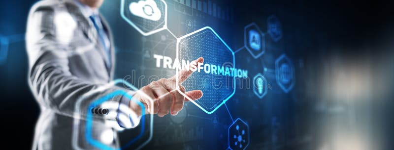 Businessman Selecting Transformation. Background for Presentations ...