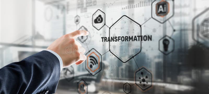 Businessman Selecting Transformation. Background for Presentations ...