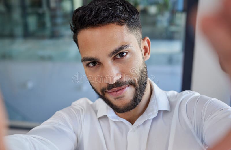 Businessman Selfie And Social Media Photo And Smile In Corporate