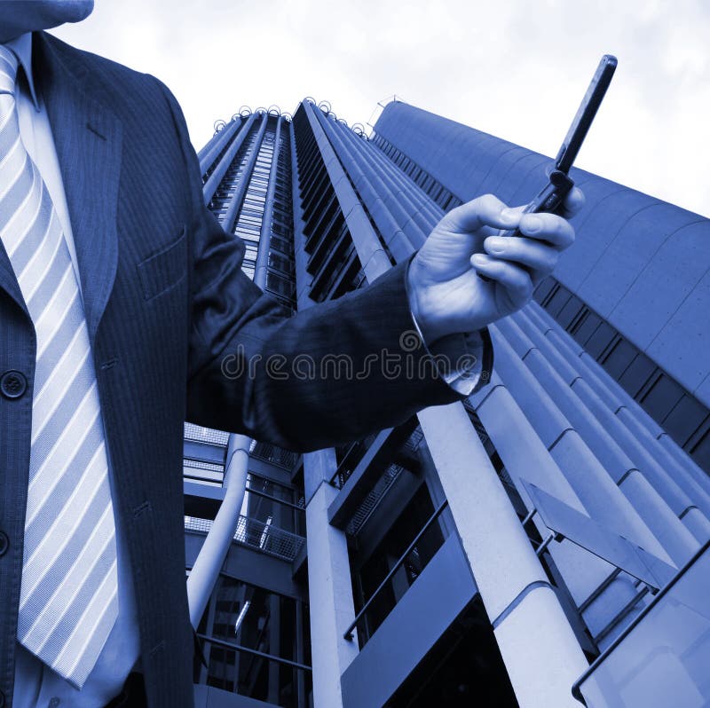 Businessman selling shares stock image. Image of connecting - 4938873