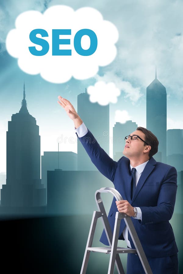 The Businessman in Seo Search Engine Optimization Concept Stock Photo ...