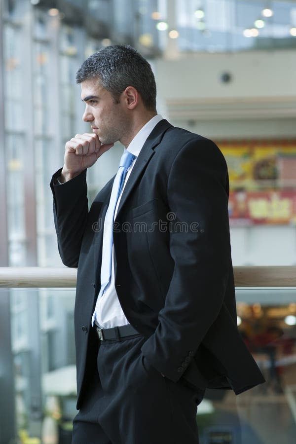 Businessman with Serious Expression Looking Off Camera Stock Image ...