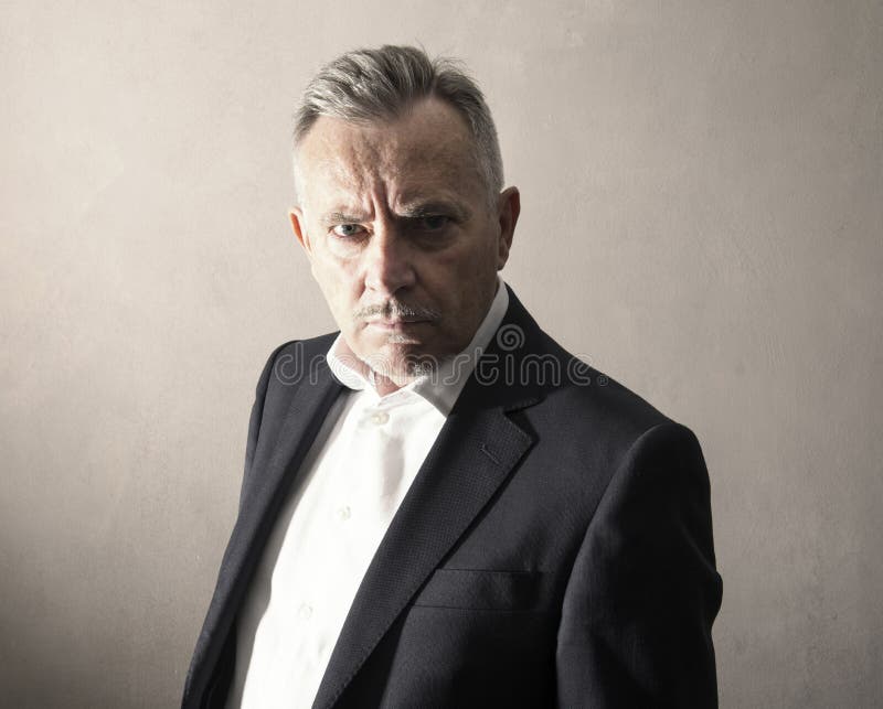 Businessman with Serious Look Stock Photo - Image of intense, success ...