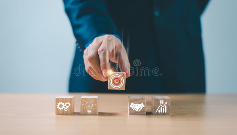 Businessman Setup Objective Plan Action Target Stock Image - Image of ...