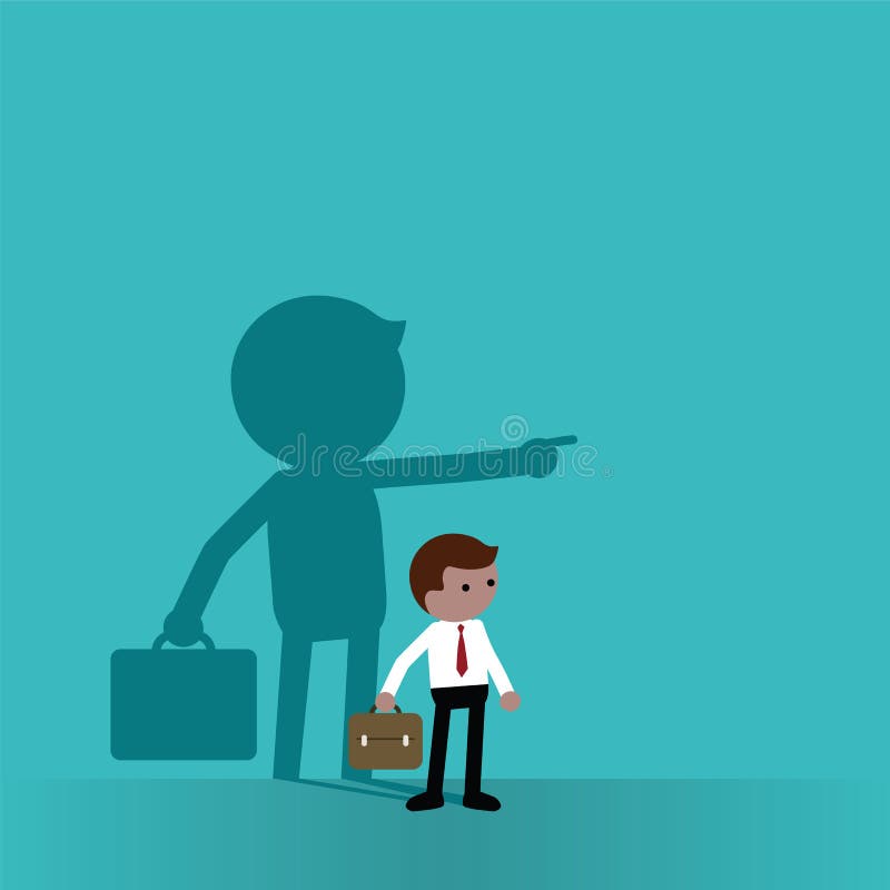 Businessman Shadow Pointing Stock Vector - Illustration of standing ...