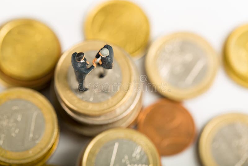 Businessman Shake Hands Business Stock Photo - Image of coin ...