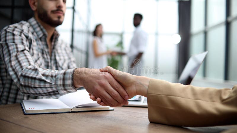 Businessman Shaking Hands Businessman in the Office Stock Image - Image ...