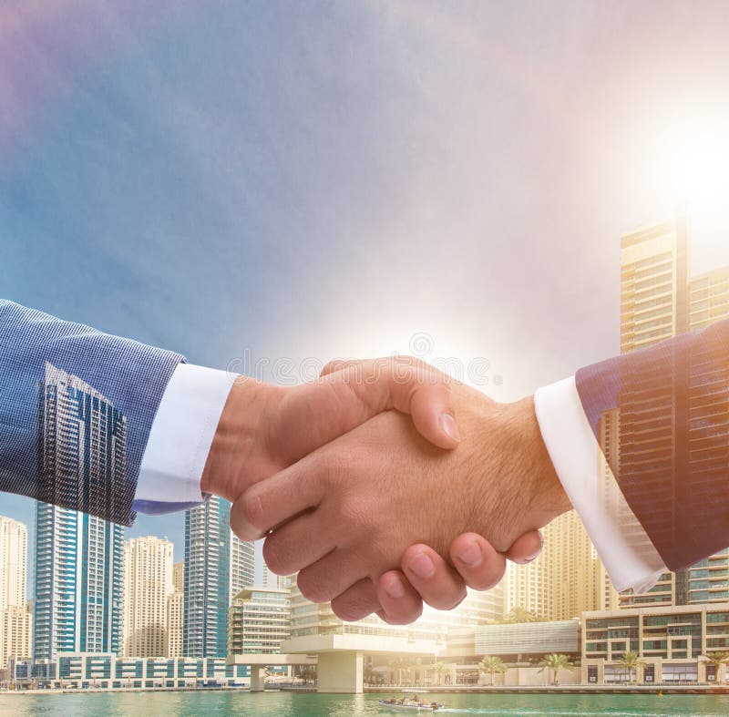 Businessman Shaking Hands in Agreement Stock Photo - Image of ...