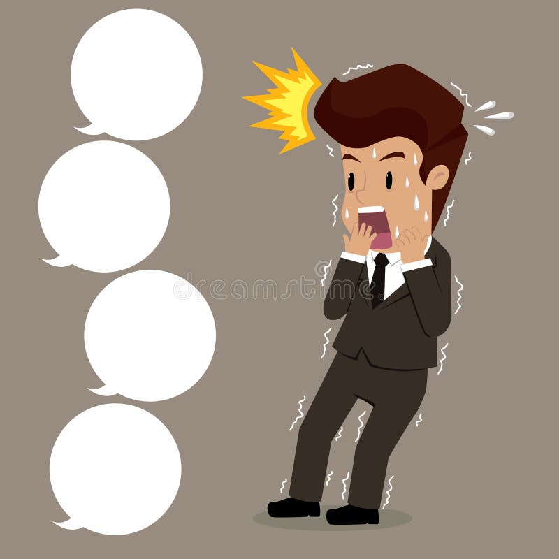 Businessman Shocked by the Question Stock Vector - Illustration of ...