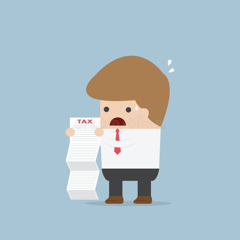 Businessman Shocked when he Reading the Documents Stock Vector ...