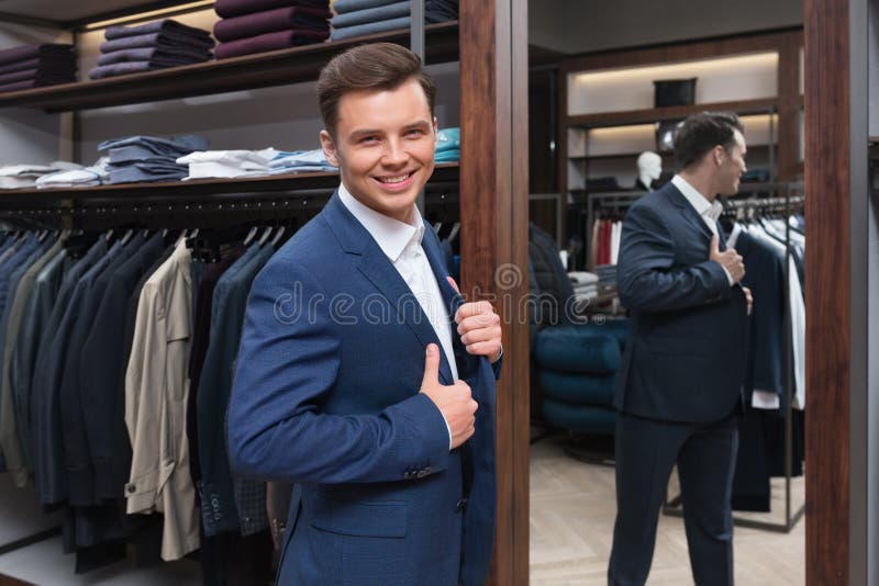 Businessman in shop stock photo. Image of people, males - 69402936
