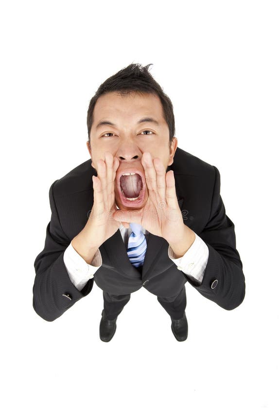 Businessman with shouting stock image. Image of calm - 21617985