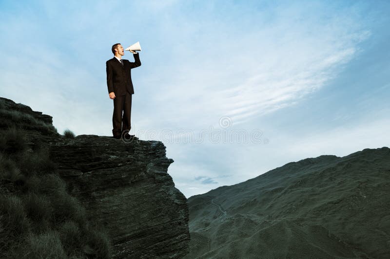 112 Man Shouting Mountain Top Stock Photos - Free & Royalty-Free Stock ...