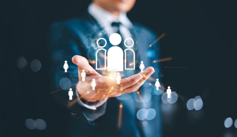 Businessman Show Global Network Client Service Stock Photo - Image of ...