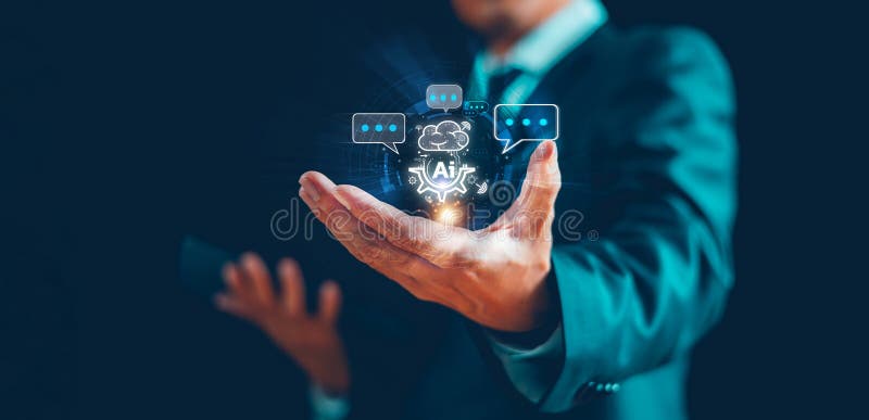 Businessman Show Smart Business Data Developer Service Management ...