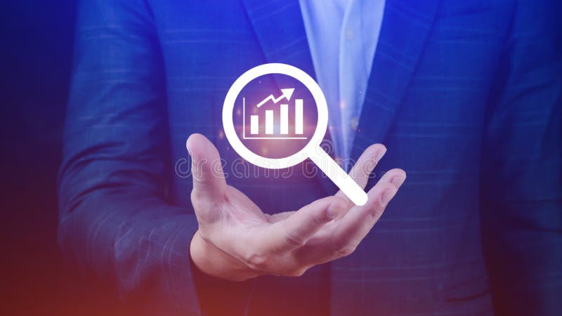 Businessman Showing Business Growth on Graph Hands Touching Graphs ...