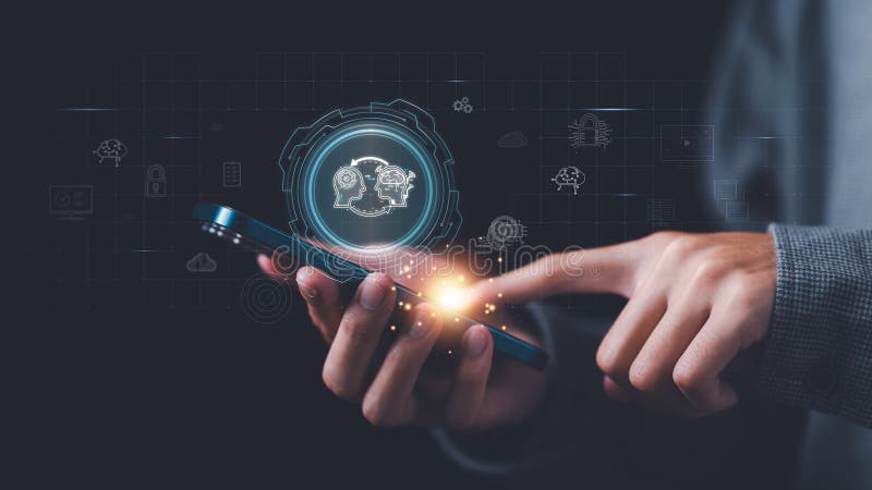 Businessman Showing Concept Connection Innovation Development and ...