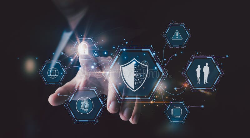 Businessman is Showing Concept of Future Technology and Internet ...