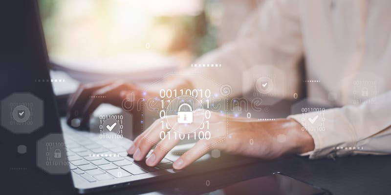 Businessman Showing Data Access Protection with Key Icon ,cybersecurity ...