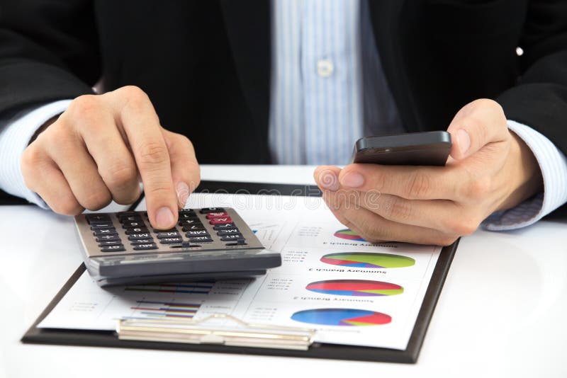 Businessman Showing Financial Report Stock Photo - Image of capital ...