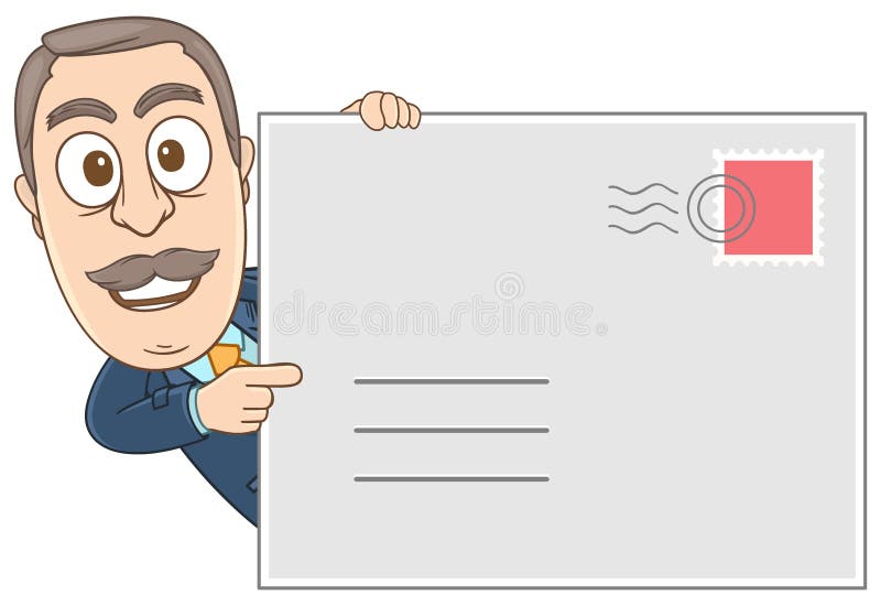 Businessman - Showing His Address Stock Illustration - Illustration of ...