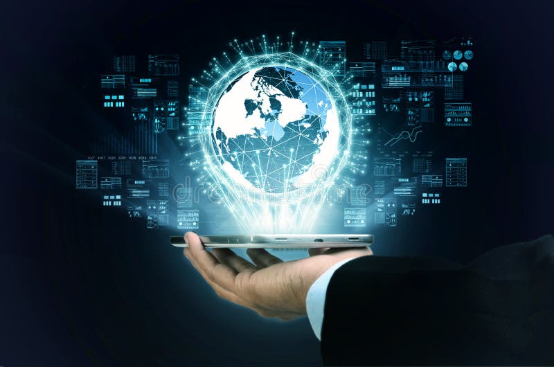 Internet Big Data Computing Process Stock Image - Image of information ...