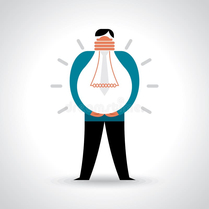 Businessman Showing Light Bulb Stock Vector - Illustration of hand ... Businessman Showing Light Bulb Stock Vector - Illustration of hand ...