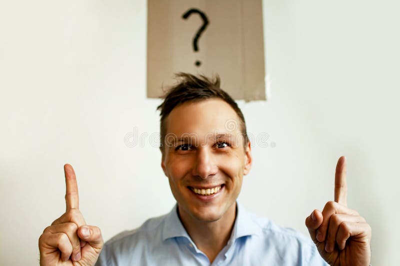 Businessman Showing a Paper with a Question Mark Stock Image - Image of ...