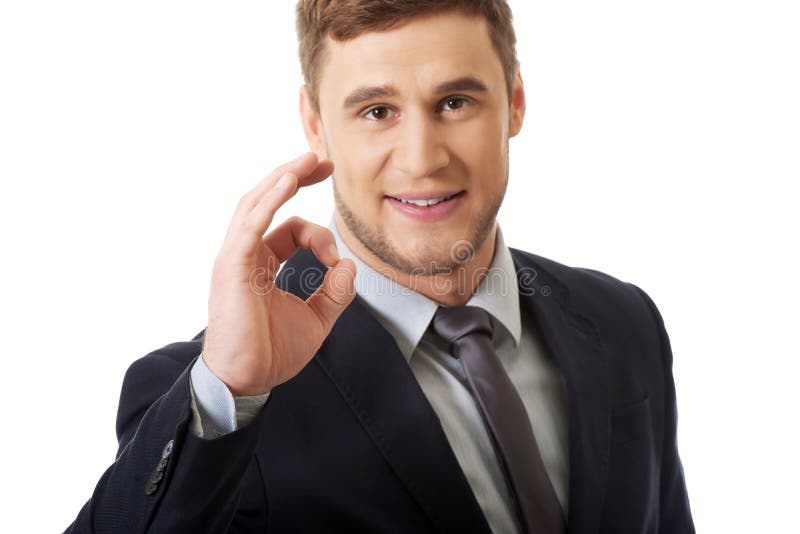 Businessman Showing Perfect Sign. Stock Image - Image of human, formal ...