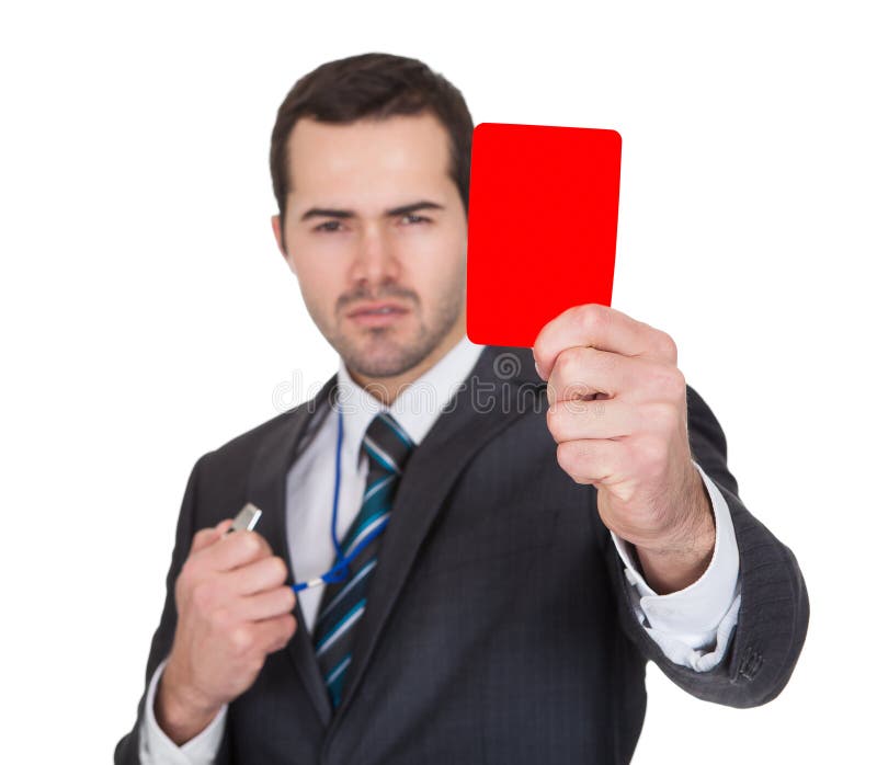 Football Referee Showing You the Red Card Stock Photo - Image of ...