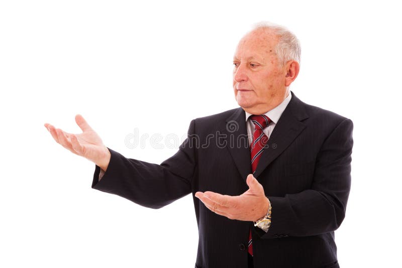 Businessman Showing Something Stock Image - Image of gesture ...