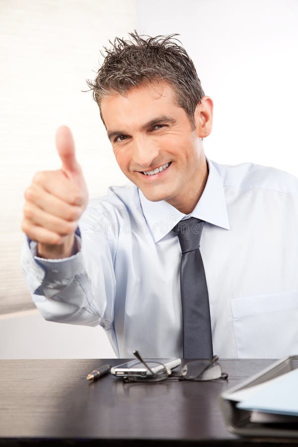 Businessman Showing Thumb Up Stock Photo - Image of formal, portrait ... Businessman Showing Thumb Up Stock Photo - Image of formal, portrait ...